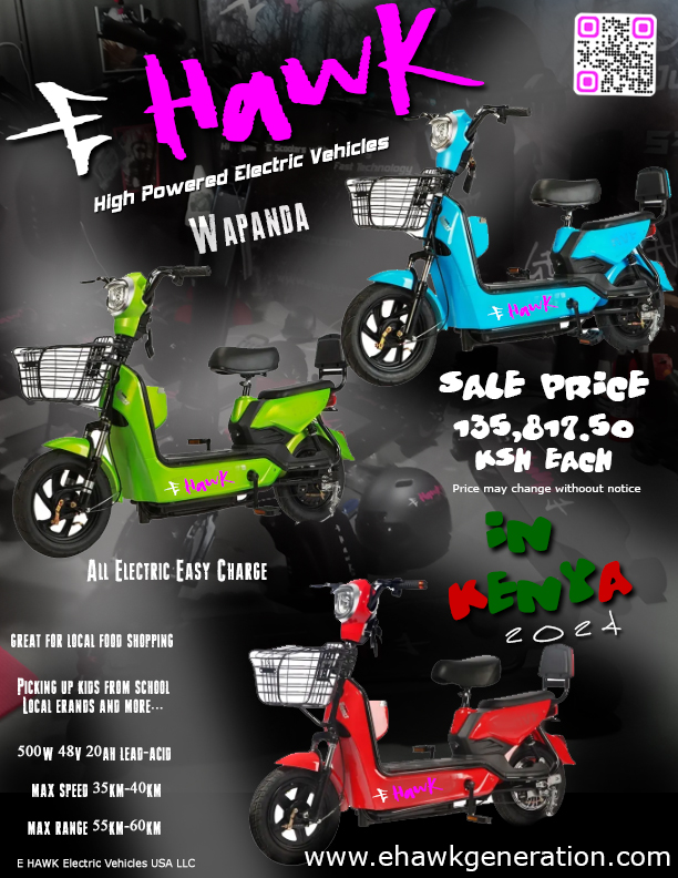 E HAWK Electric Vehicles LLC will be going to Kenya